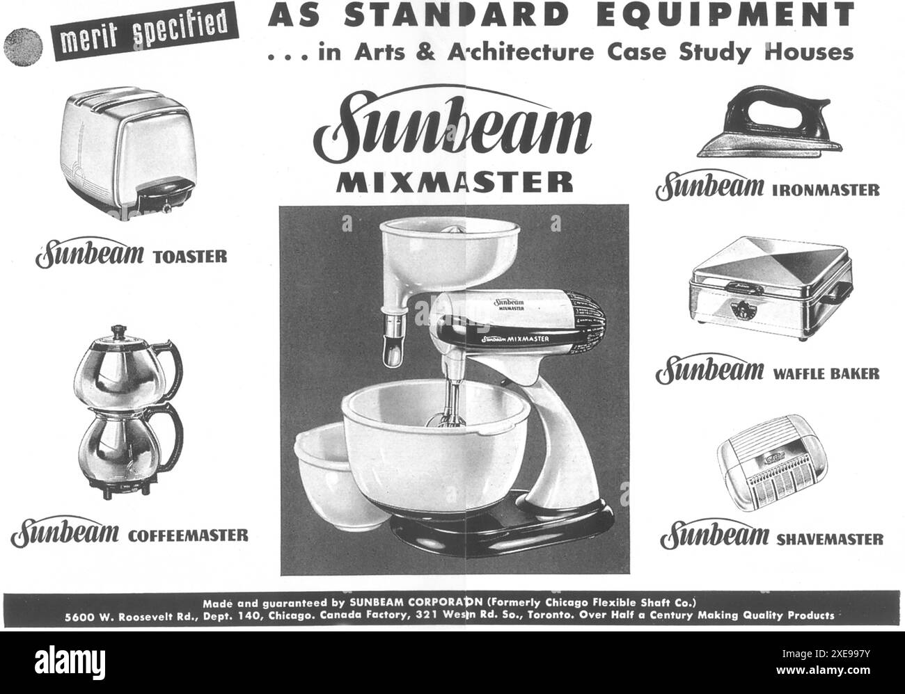 1949 Sunbeam appliances mixmaster ad Stock Photo - Alamy