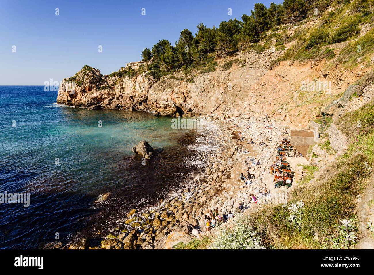 Deià cove, Natural area of the Serra de Tramuntana., Majorca, Balearic ...