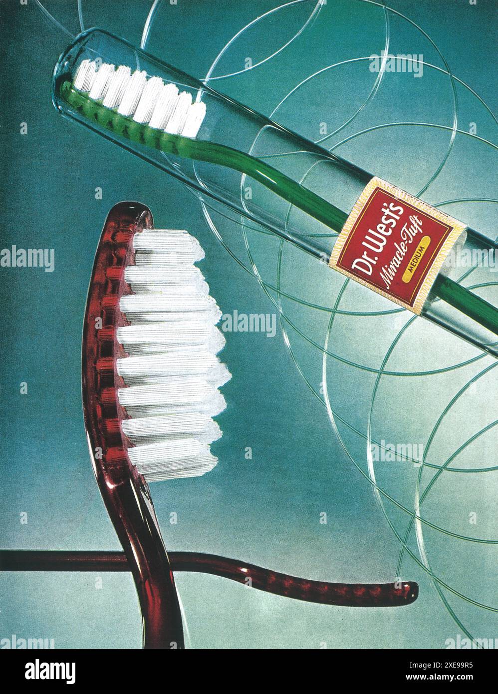 1948 Dr West Toothbrush & Toothpaste Ad Stock Photo - Alamy