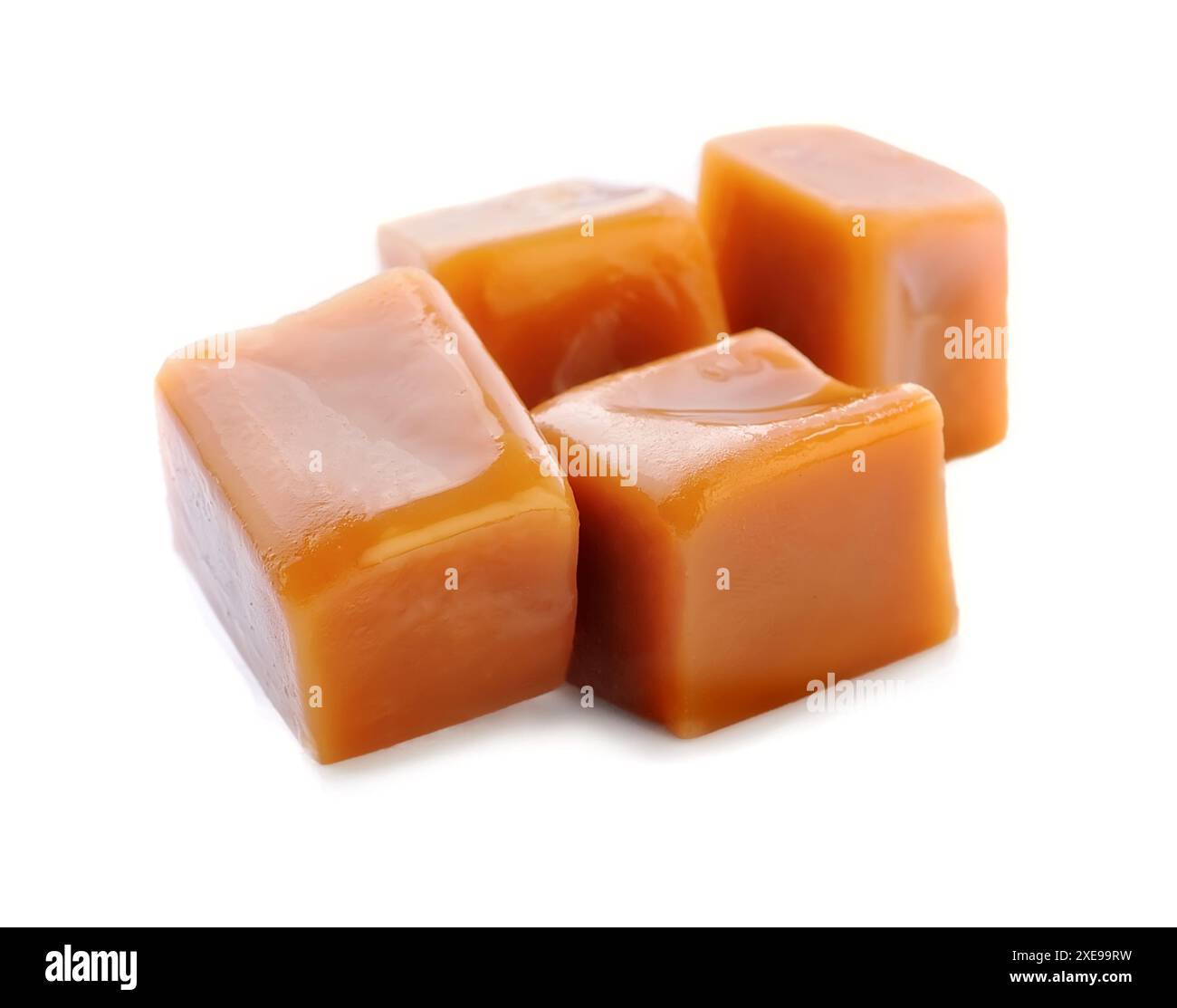 Caramel pieces. Toffee candy Stock Photo - Alamy