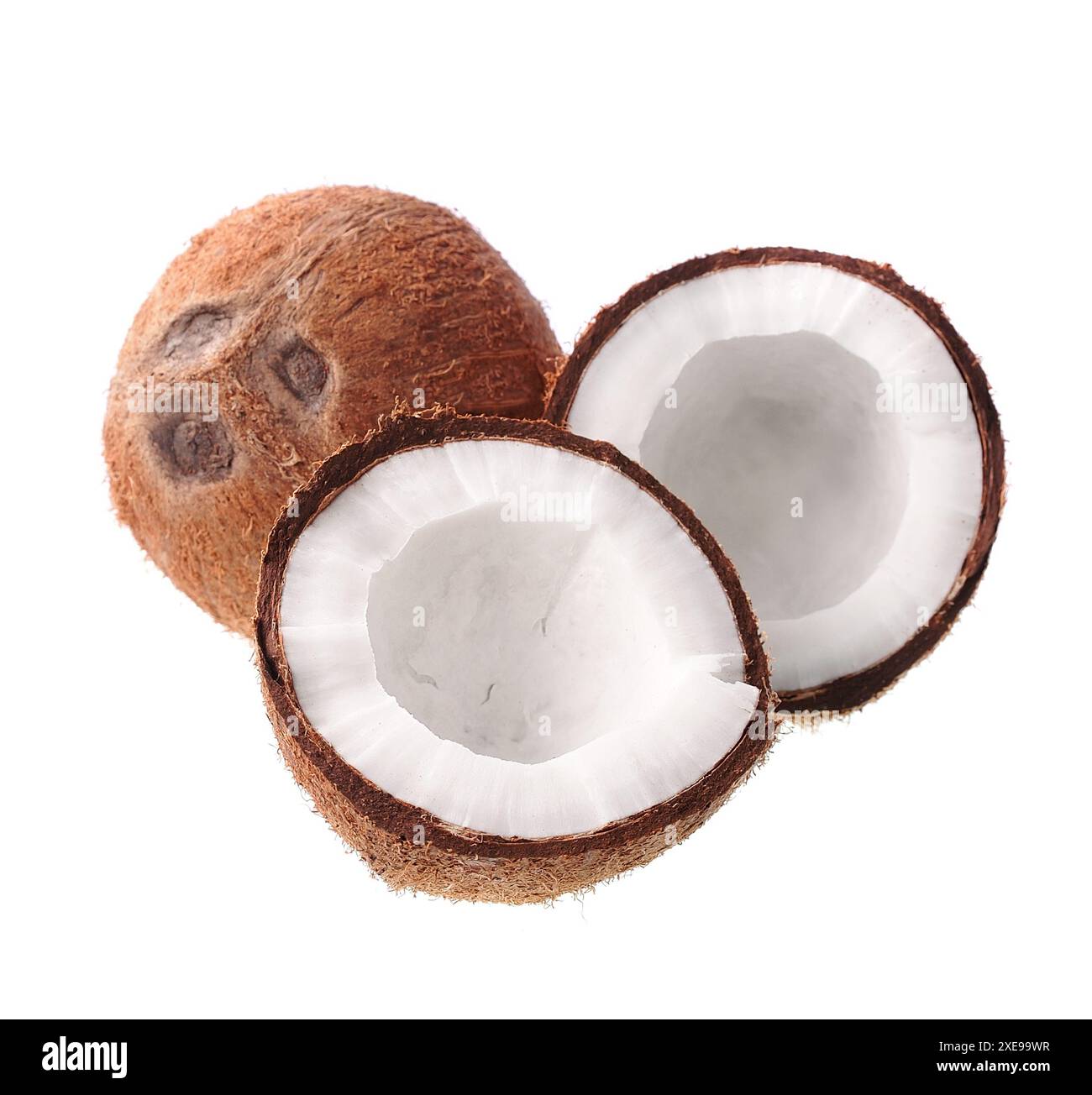 Coconut isolated on white backgrounds Stock Photo - Alamy