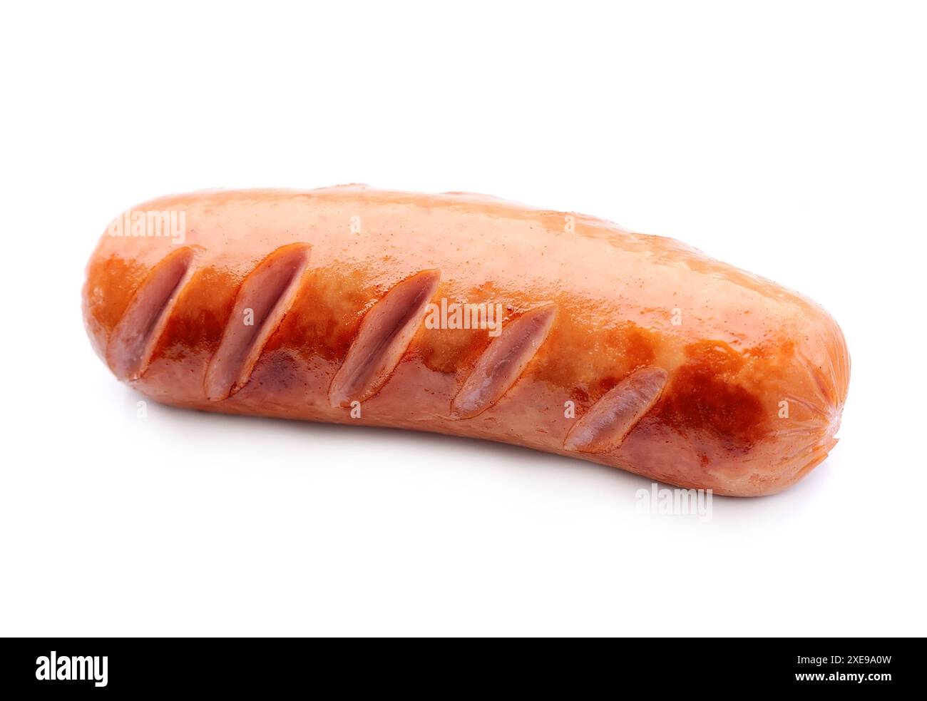 Single fried sausage Stock Photo - Alamy