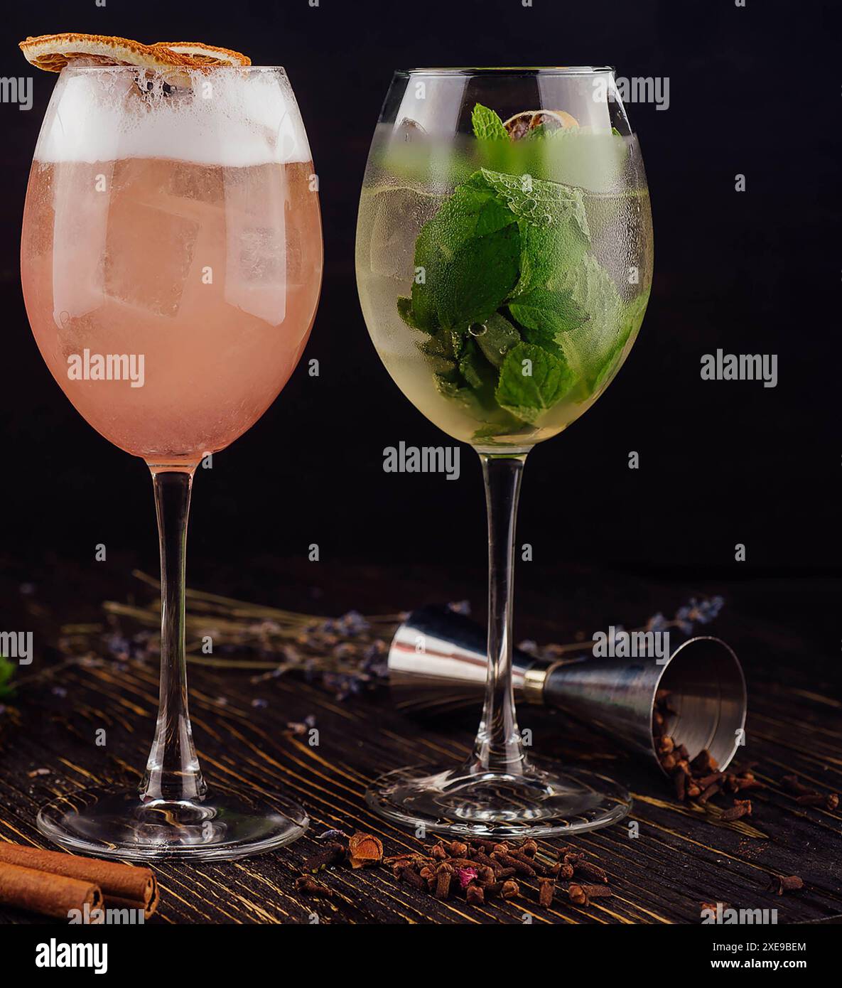 Two refreshment drinks on table hi-res stock photography and images - Alamy