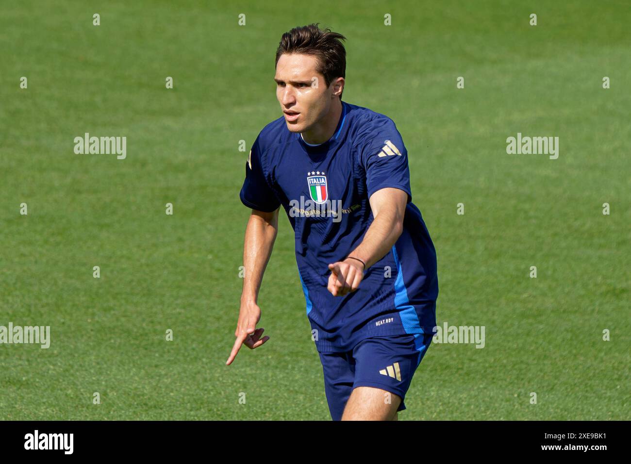 Federico Chiesa of Italy during UEFA Euro 2024 - Italy training session ...