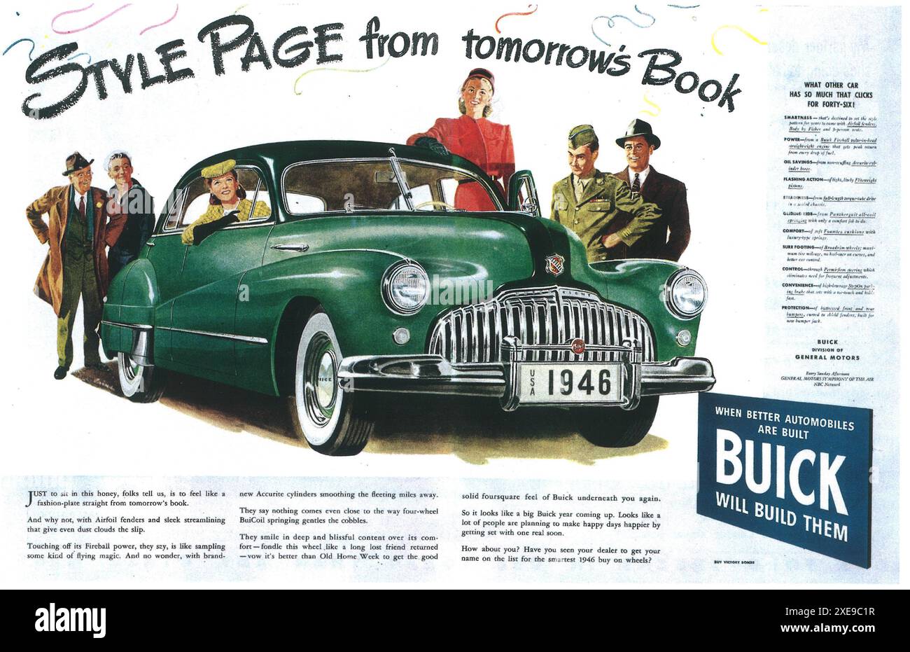1945 Buick ad - '46 Buick Stock Photo - Alamy