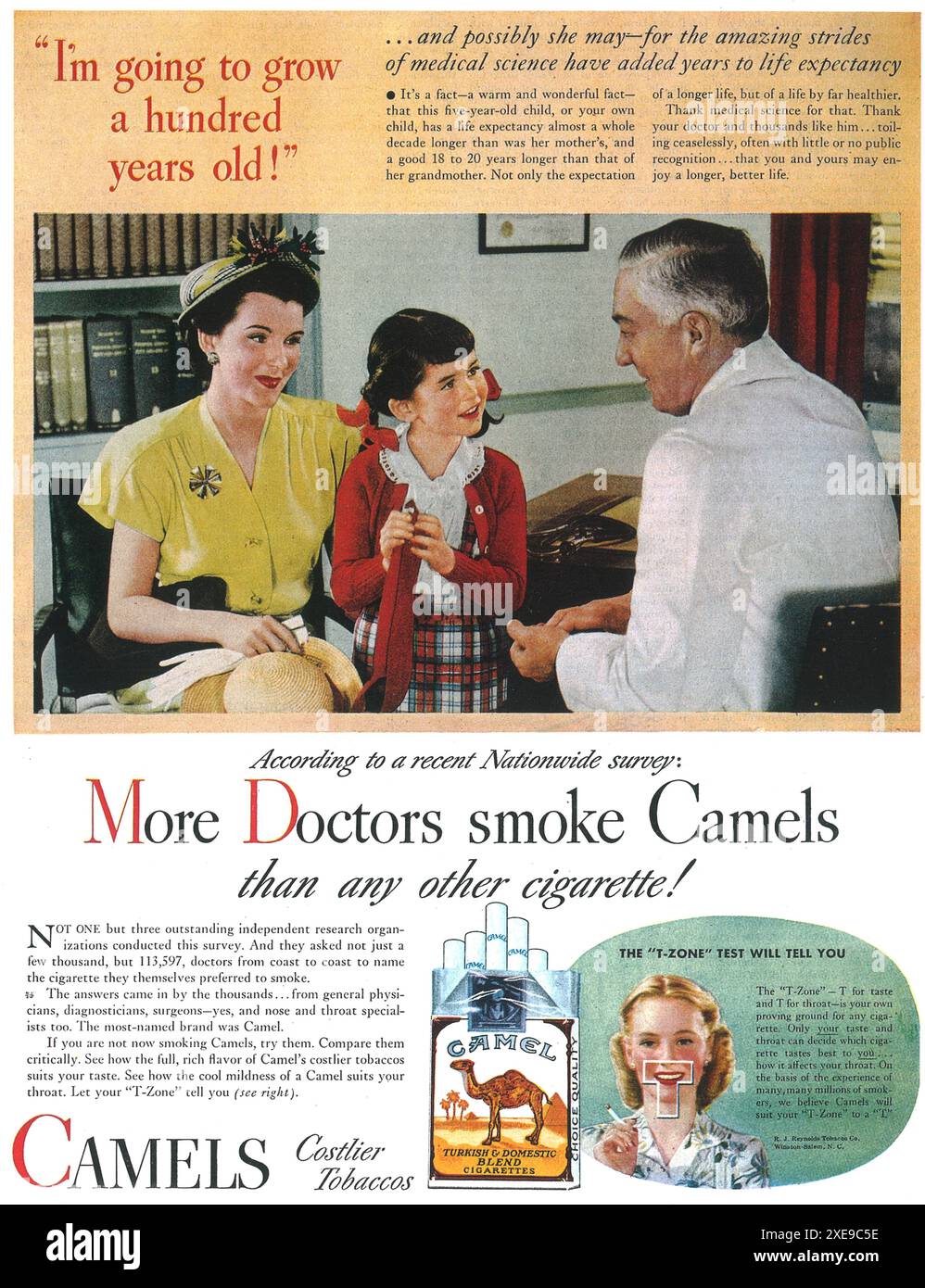 1946 Camel cigarettes ad - "More doctors smoke Camels" - "Life ...