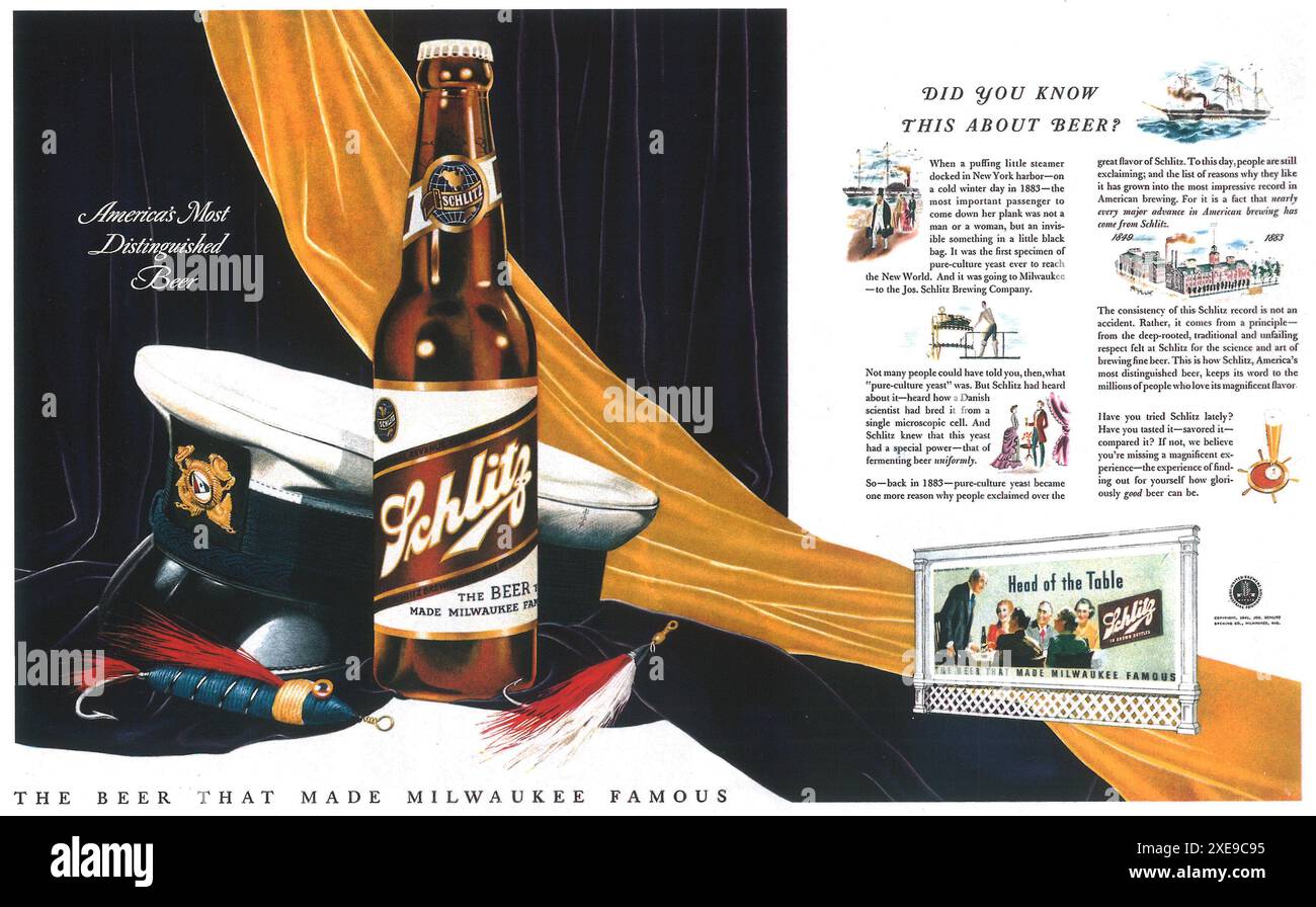 1940s beer advertisement hi-res stock photography and images - Alamy