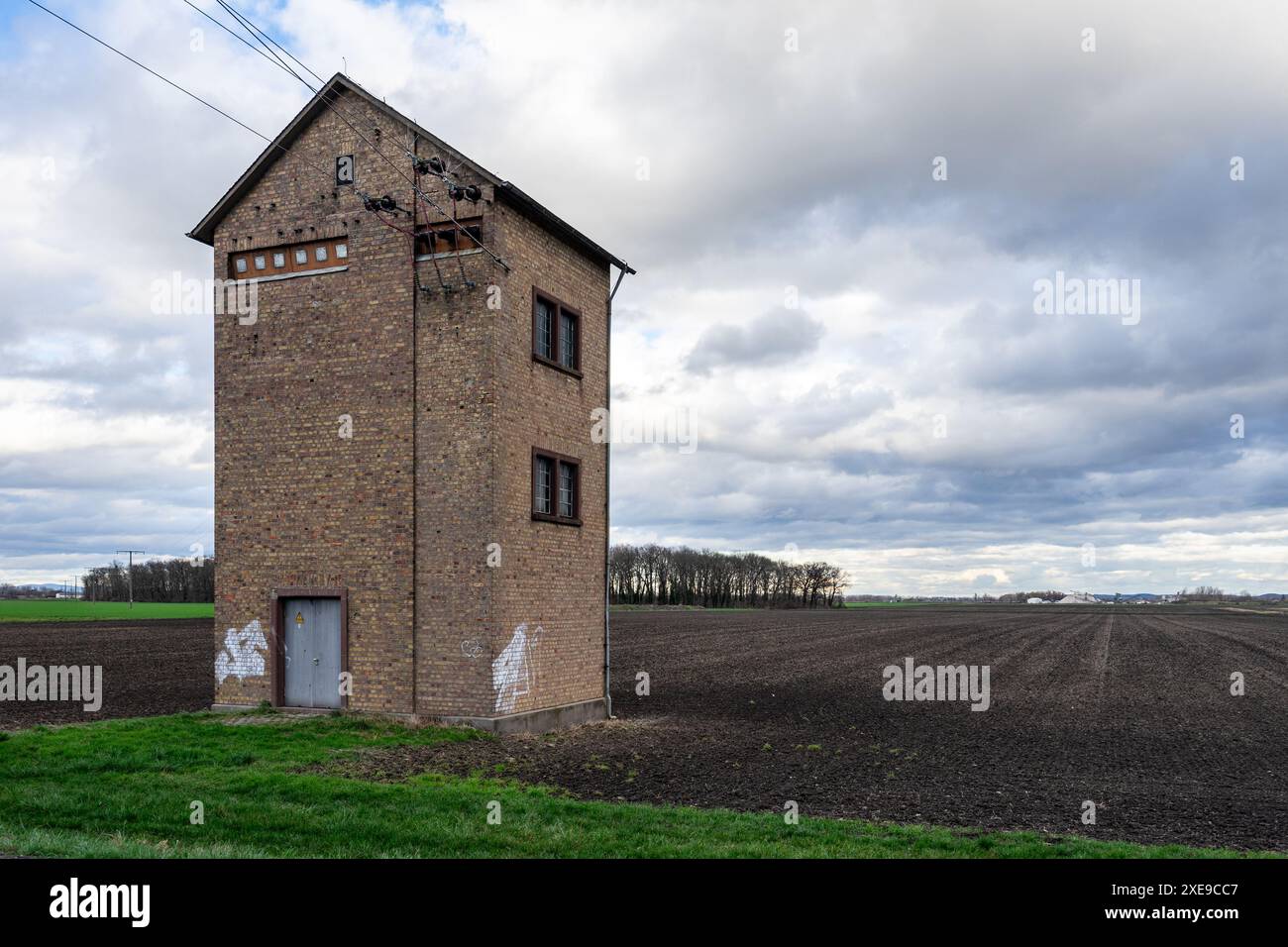 Old transformer house Stock Photo - Alamy