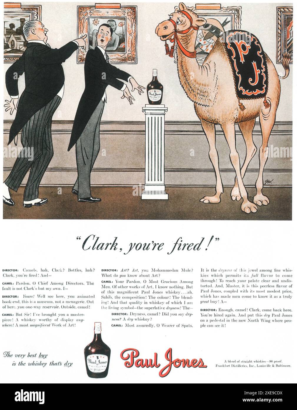 1942 Paul Jones whiskey ad - "Clark you're fired Stock Photo - Alamy