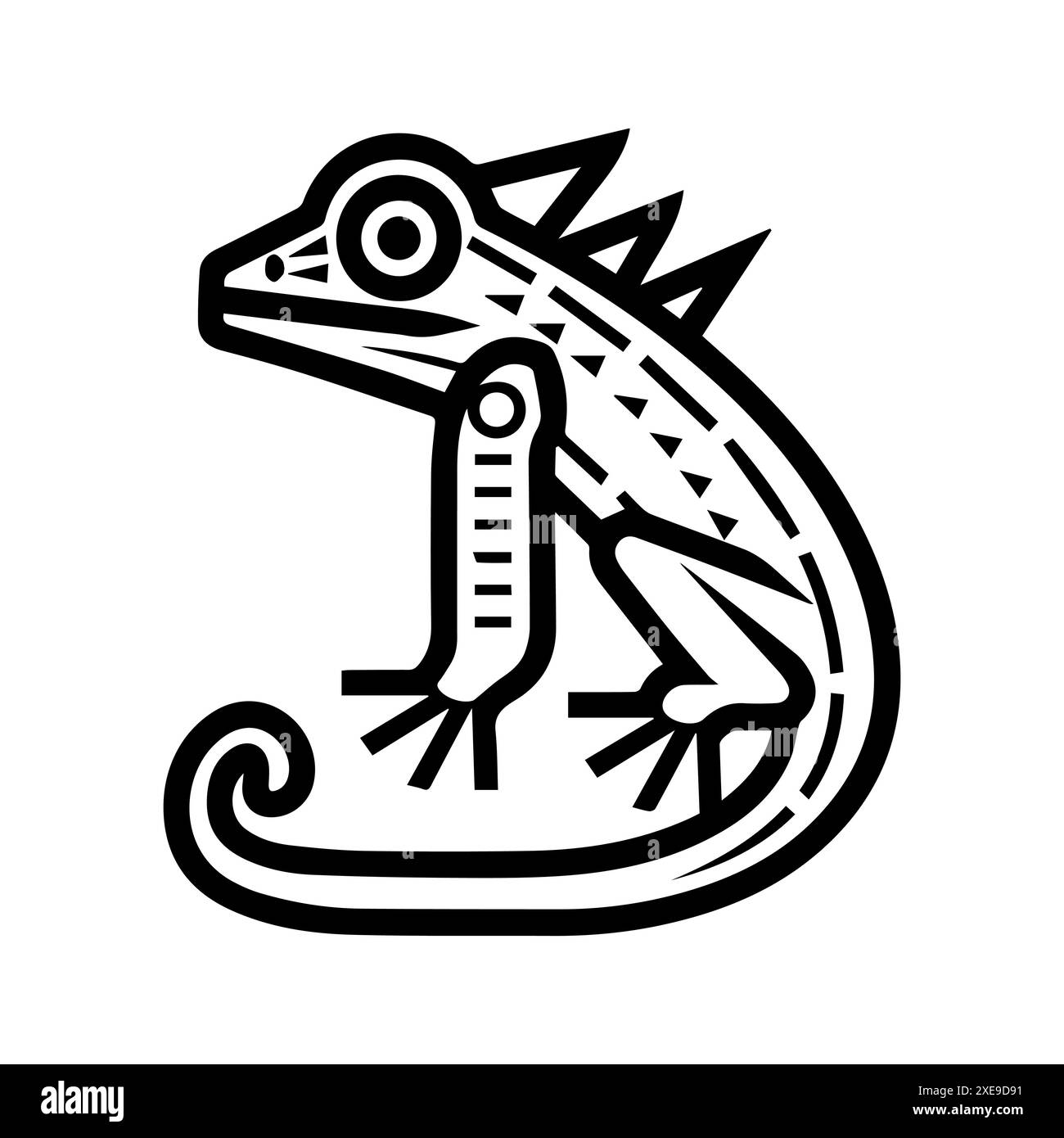 lizard icon or modern line symbol. Vector line art and icon design with ...