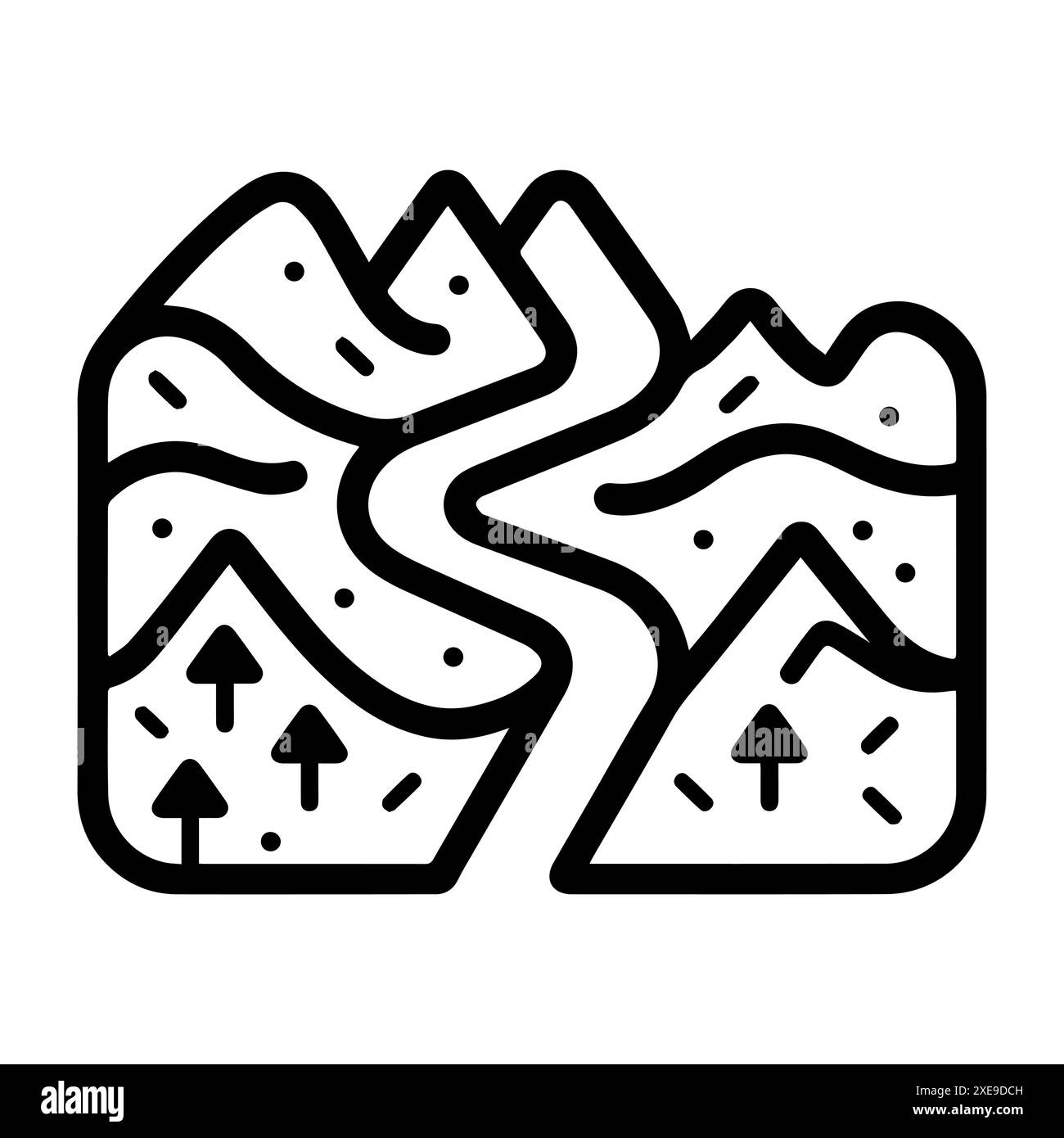 trail icon or modern line symbol. Vector line art and icon design with ...