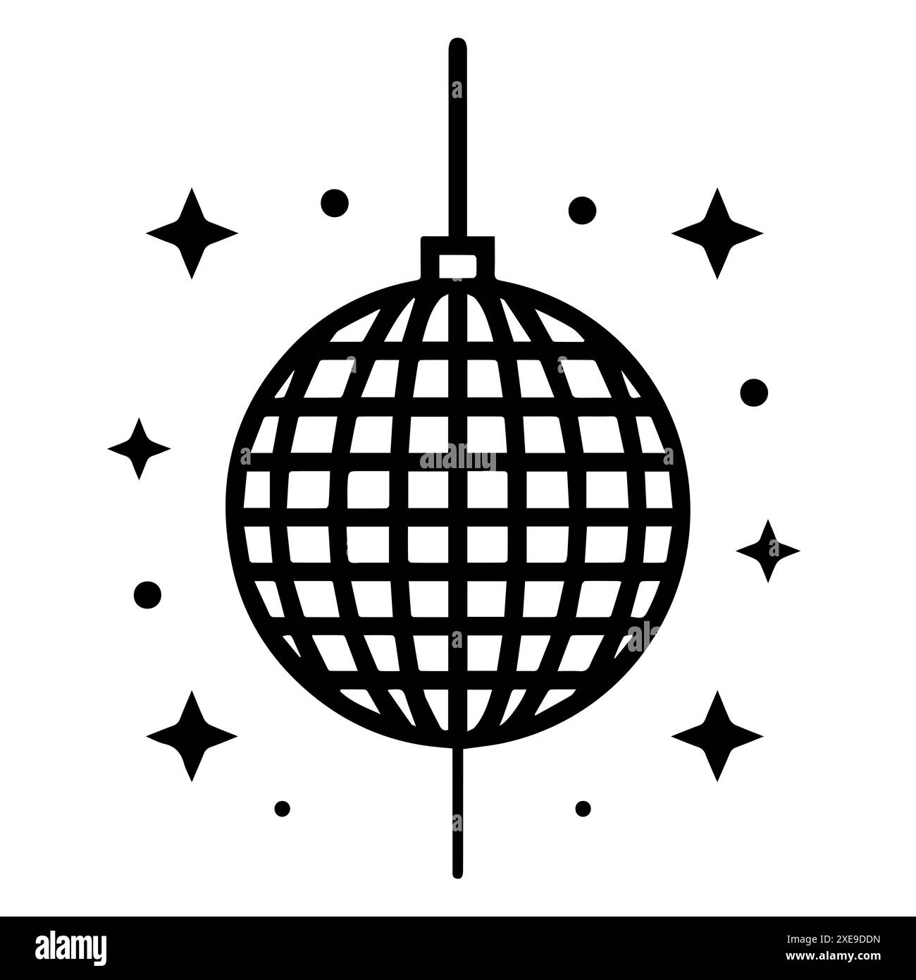 disco icon or modern line symbol. Vector line art and icon design with ...