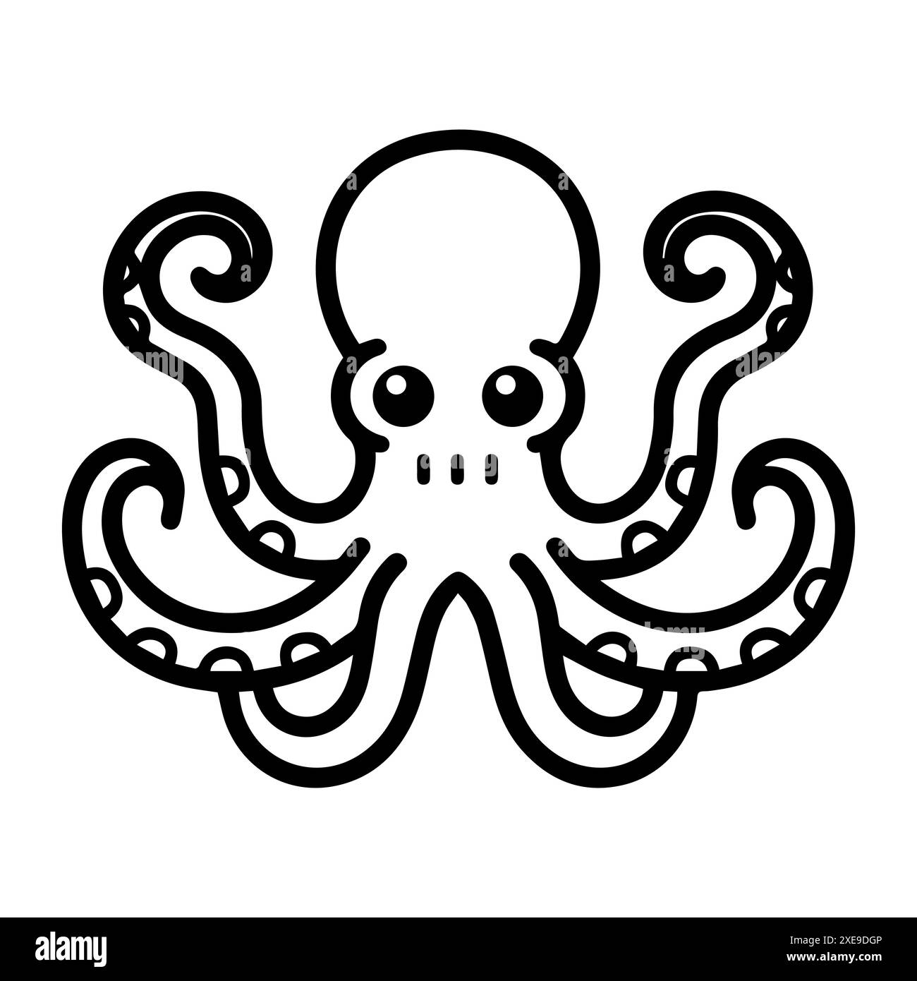 octopus icon or modern line symbol. Vector line art and icon design ...
