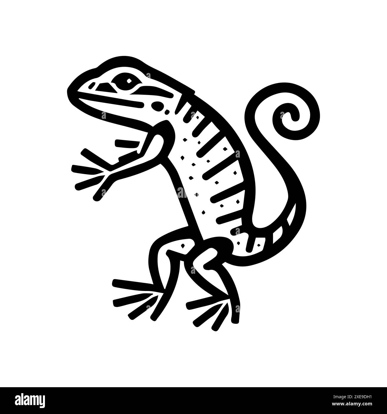 lizard icon or modern line symbol. Vector line art and icon design with ...