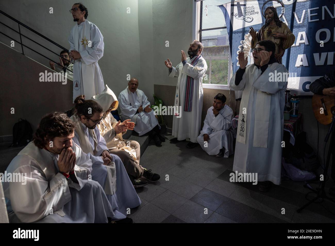 Priests known as "curas villeros" celebrate a Mass marking the ...