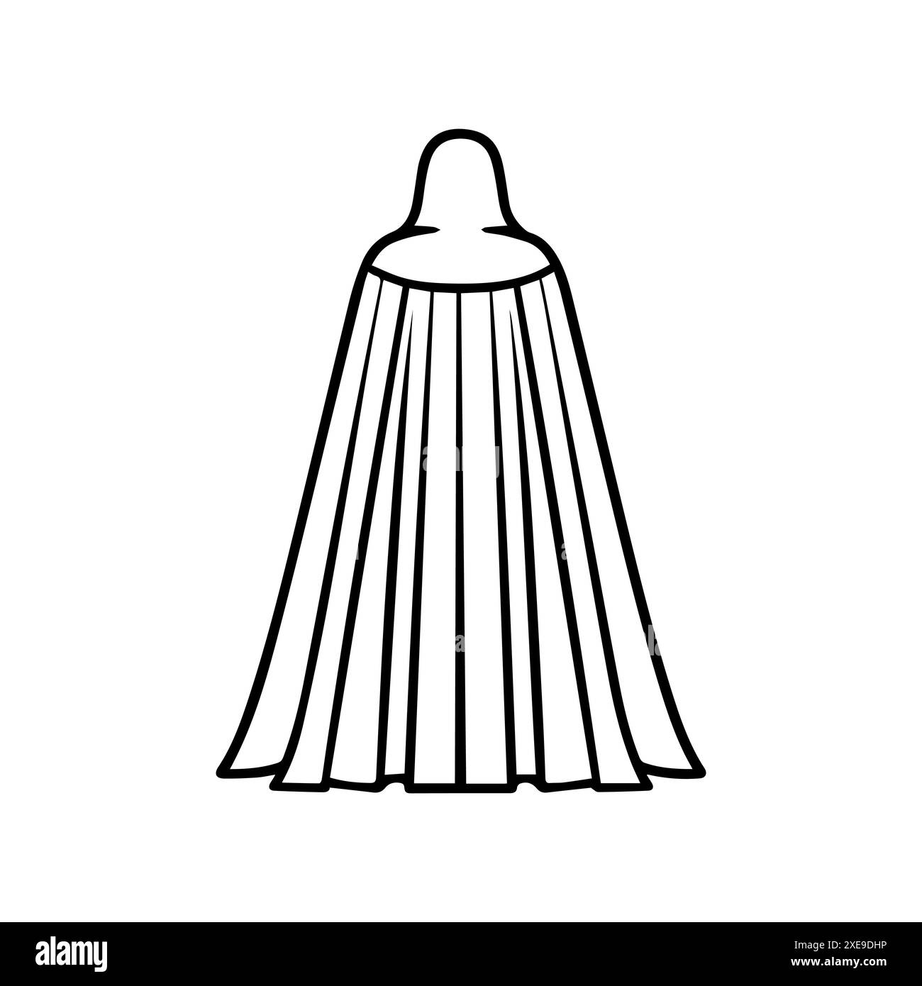 cape icon or modern line symbol. Vector line art and icon design with ...