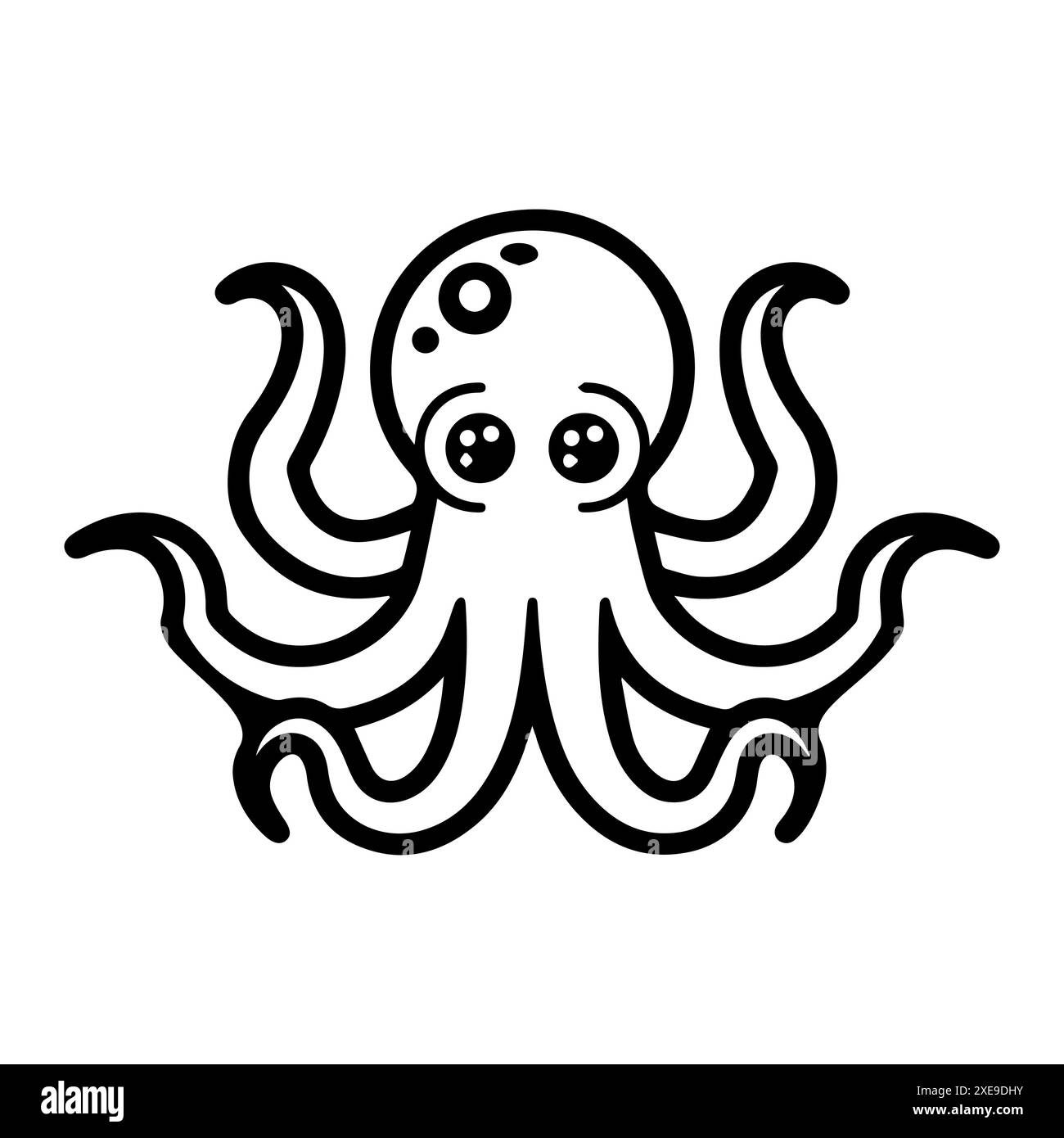 octopus icon or modern line symbol. Vector line art and icon design ...