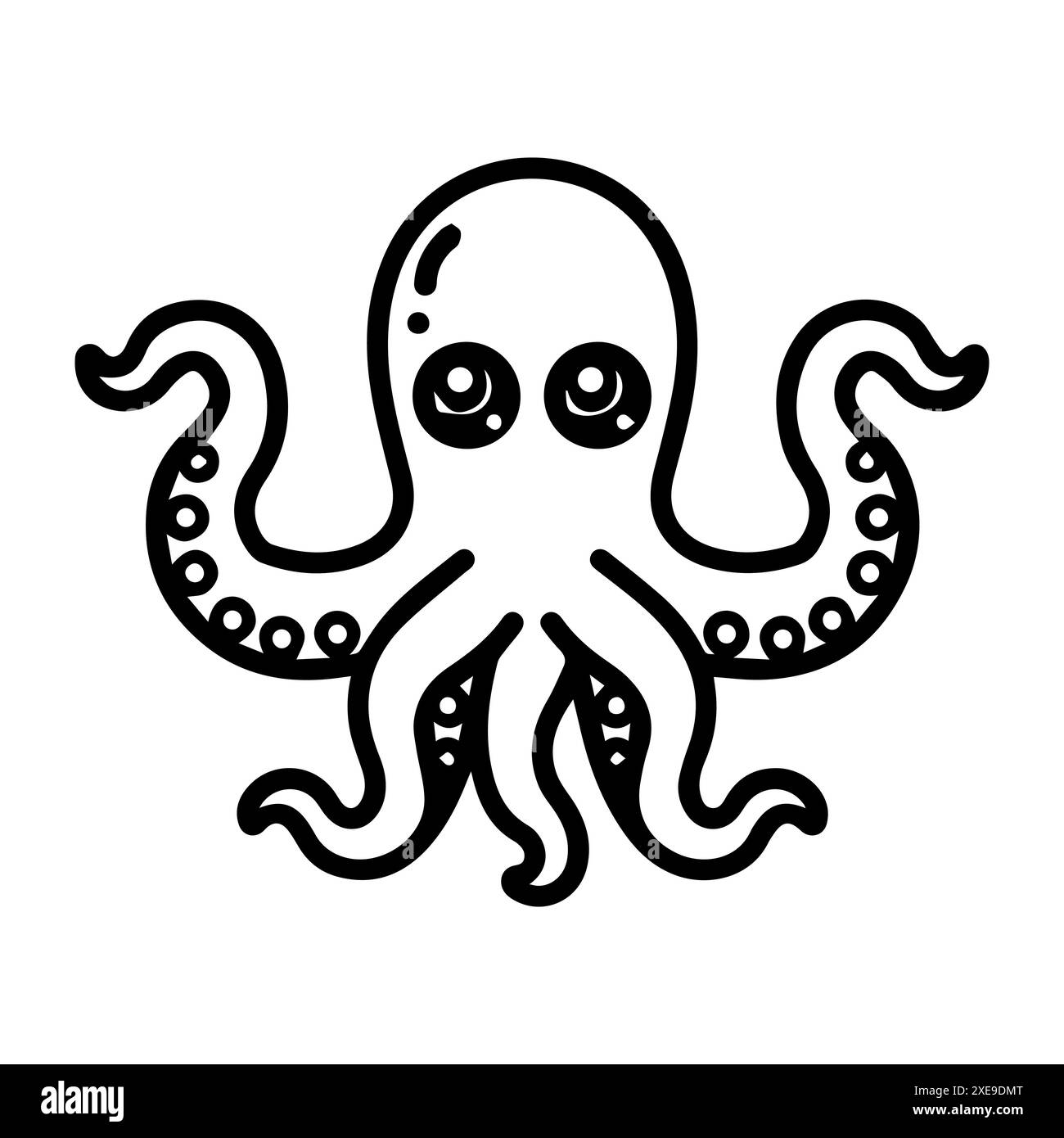 octopus icon or modern line symbol. Vector line art and icon design ...