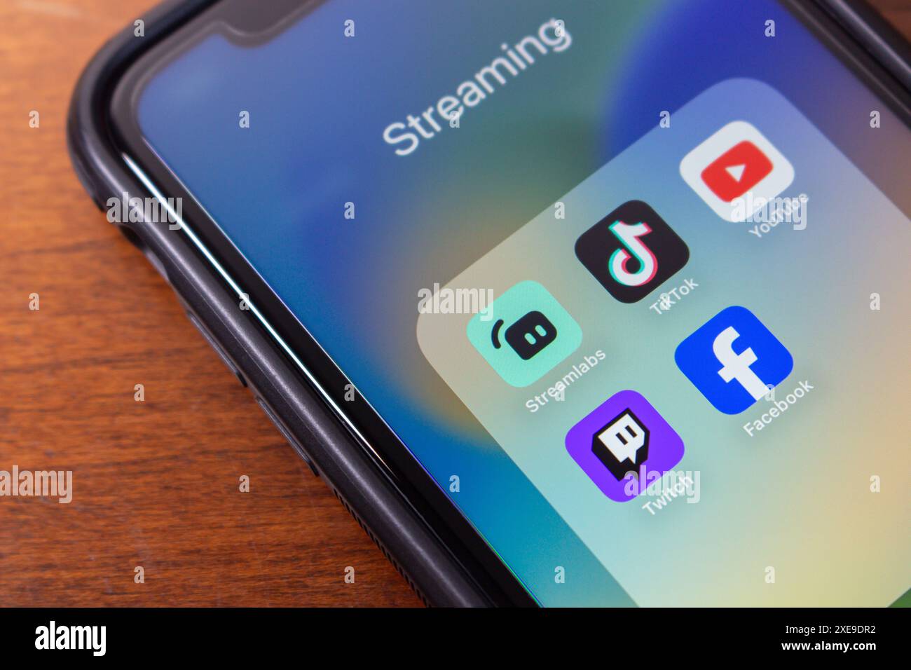 Streamlabs, TikTok, YouTube, Twitch and Facebook apps seen in an App ...