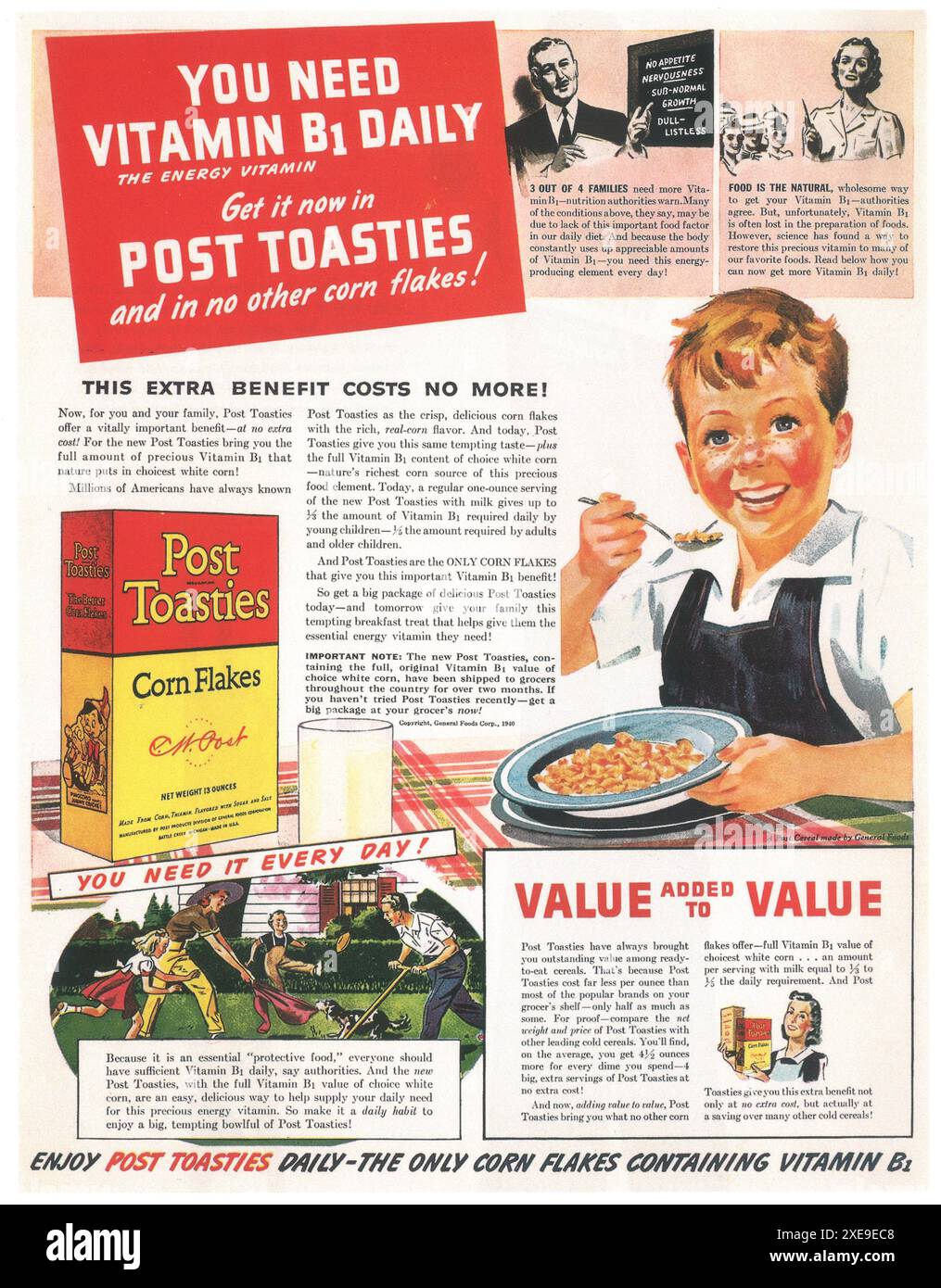 1940s ad family hi-res stock photography and images - Alamy