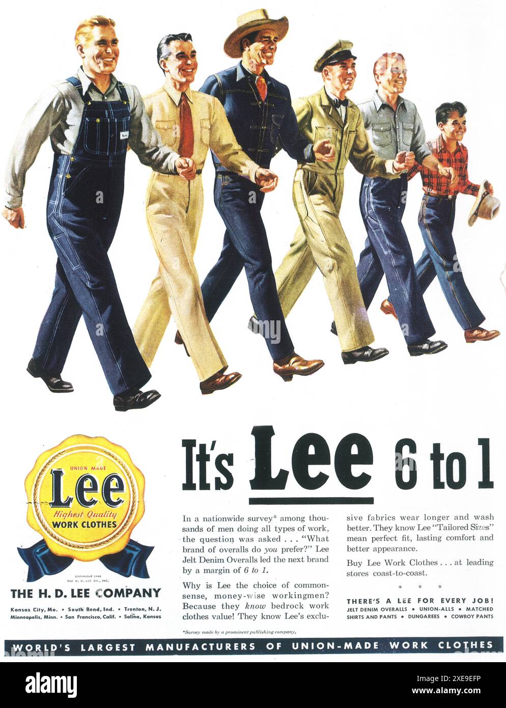 Lee jeans vintage ad Cut Out Stock Images & Pictures - Alamy