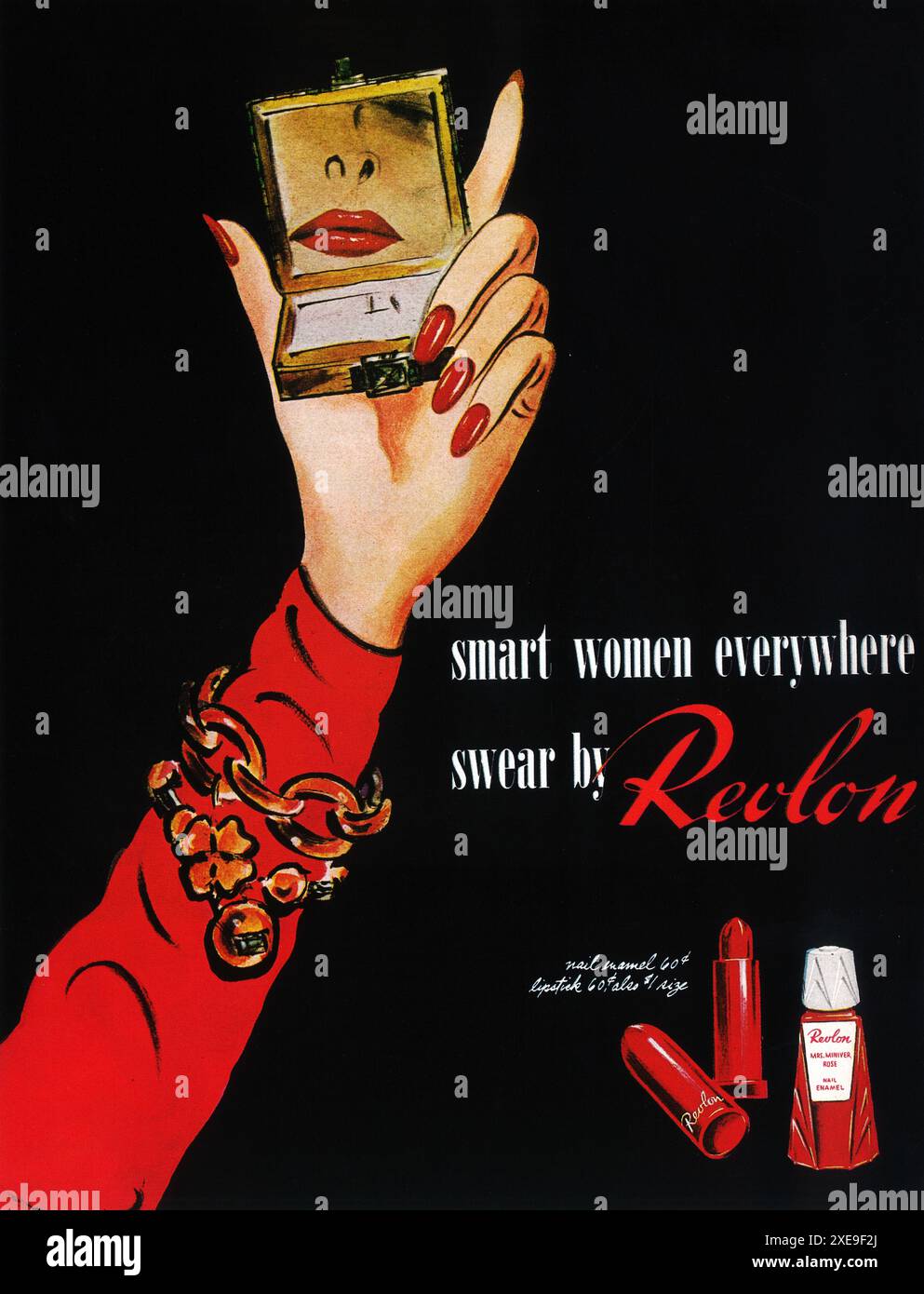 Revlon lipstick 1940s hi-res stock photography and images - Alamy
