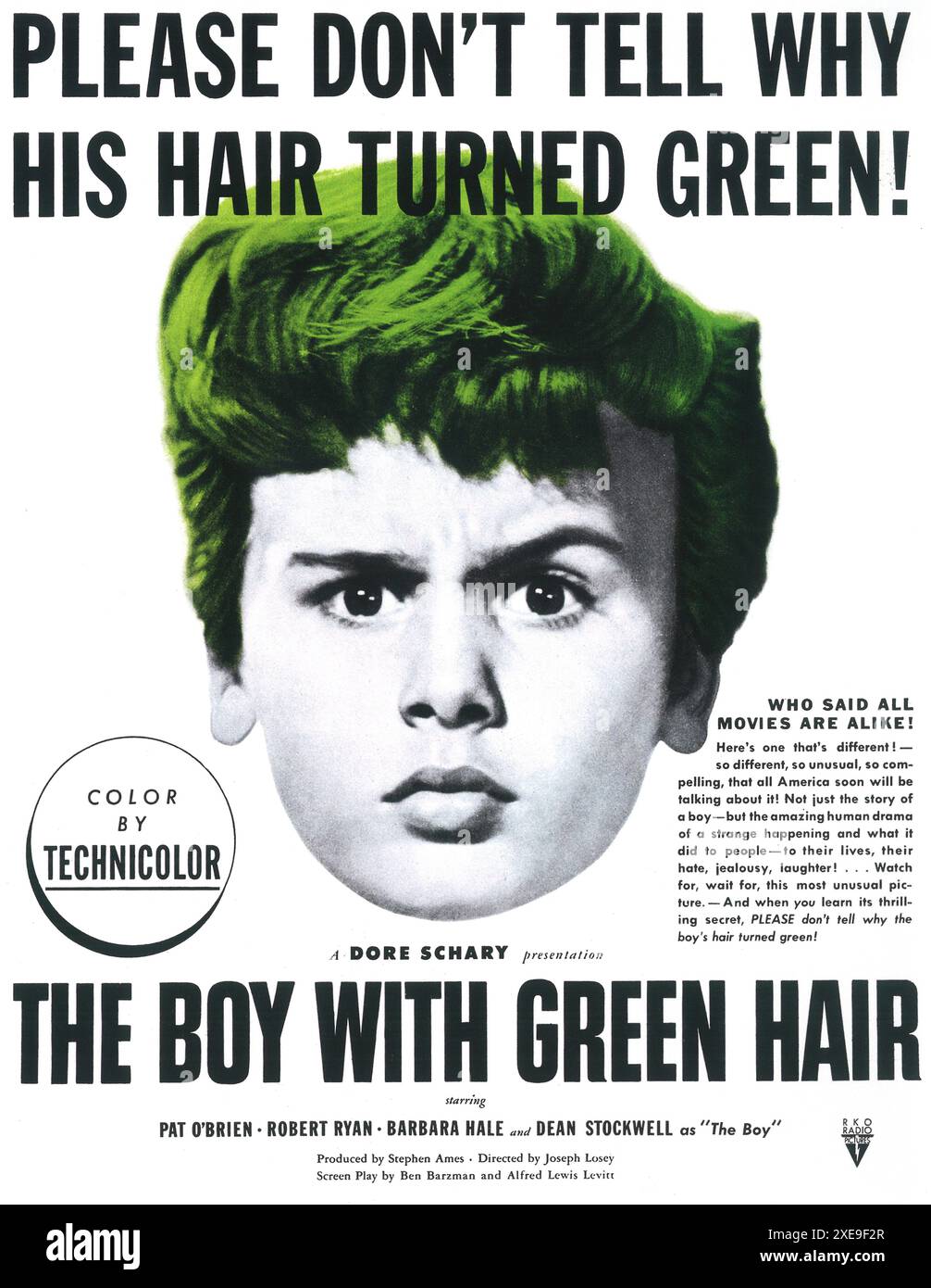 Boy with green hair 1948 Cut Out Stock Images & Pictures - Alamy