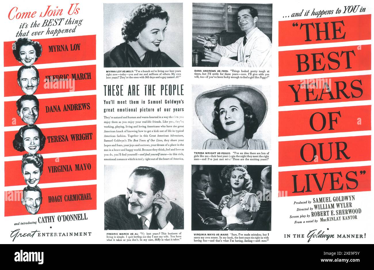 1946 The Best Years of Our Lives original film poster, directed by ...