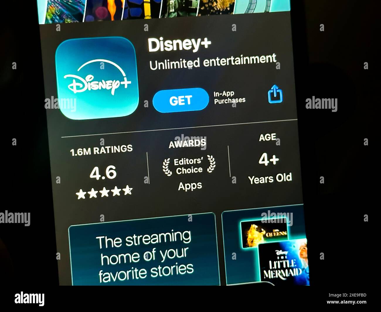 Cupertino, California, USA. 24th June, 2024. A user viewing the Disney ...
