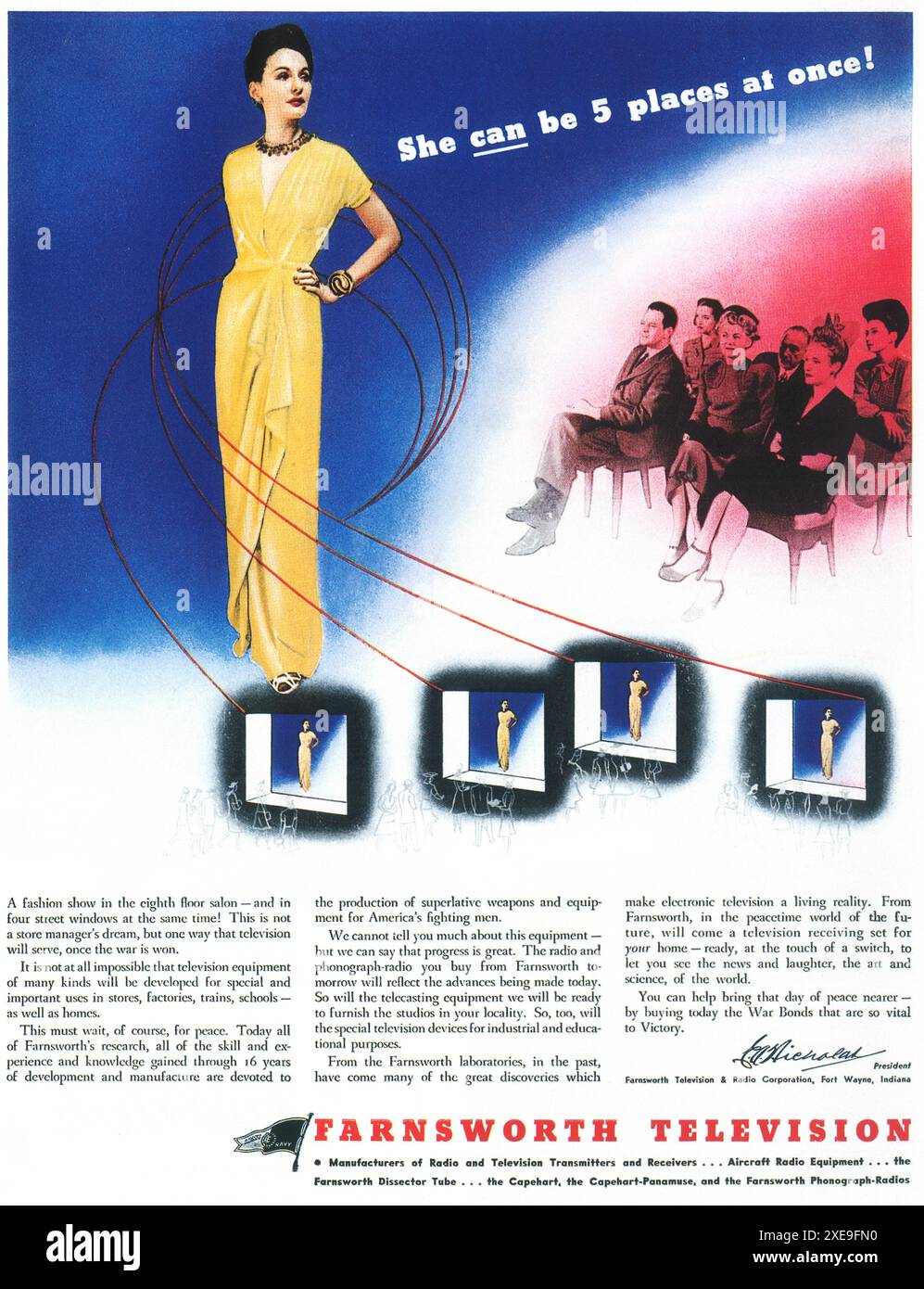 1943 WW2 Farnsworth television ad Stock Photo - Alamy