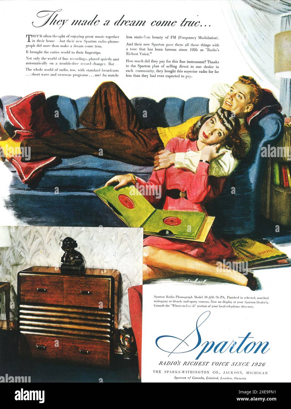 Radio advertisement 1940s hi-res stock photography and images - Alamy