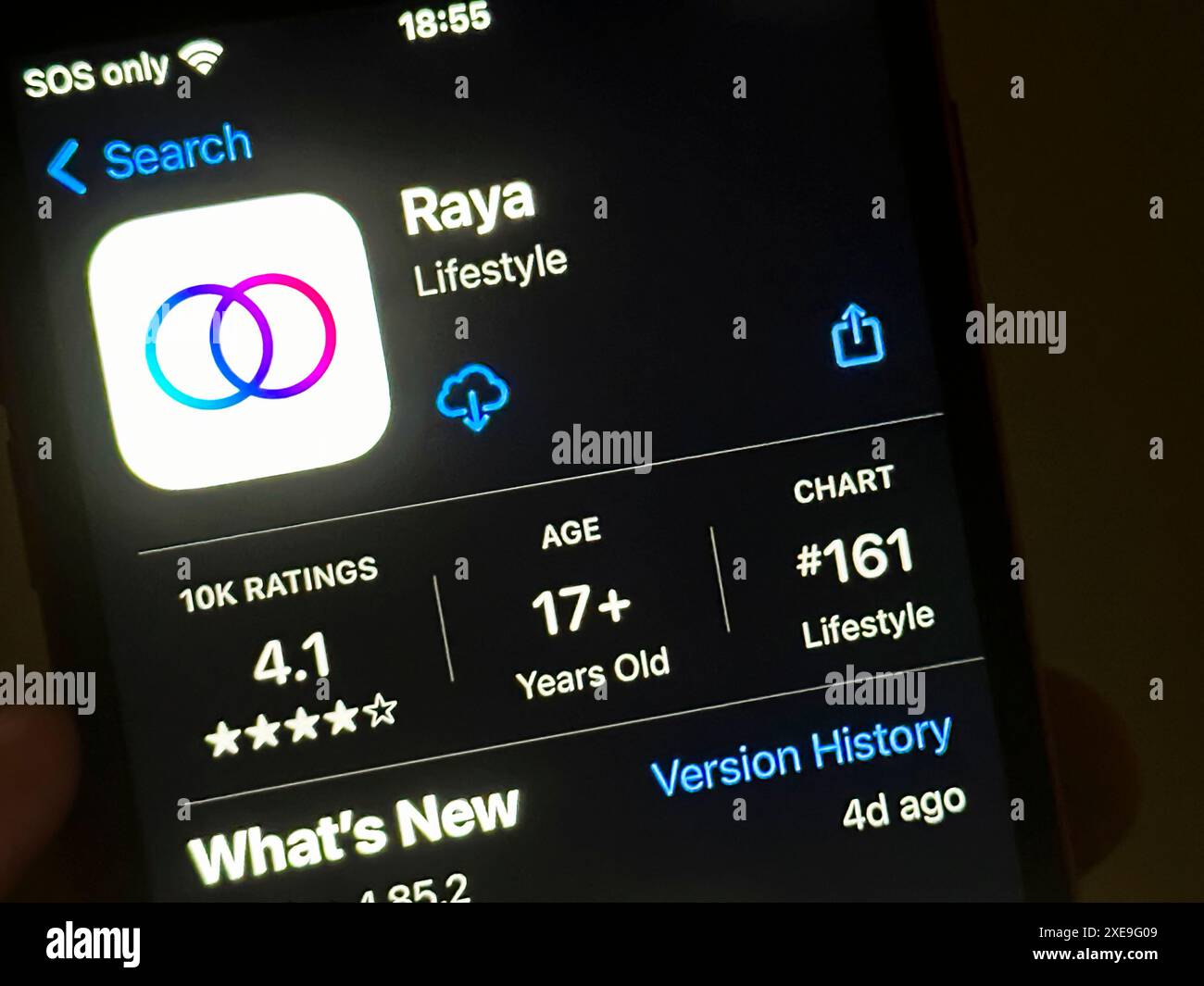 Cupertino, California, USA. 24th June, 2024. A user viewing the Raya ...