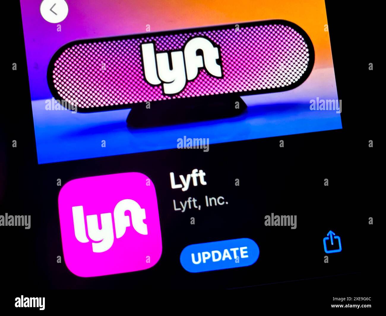 Cupertino, California, USA. 24th June, 2024. A user viewing the Lyft ...
