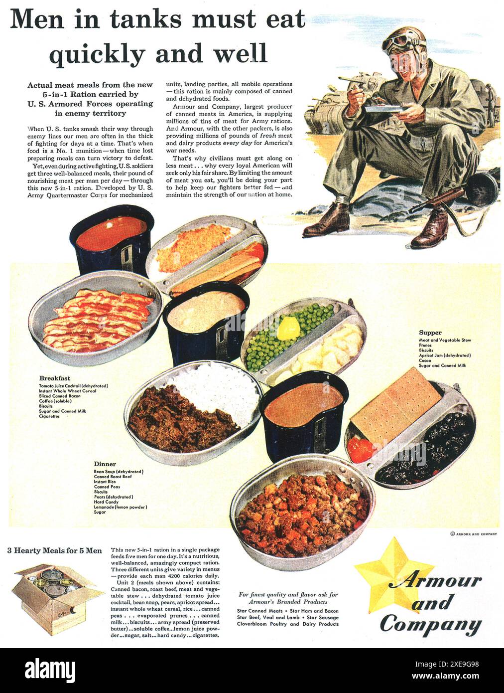 World war ii early meals hi-res stock photography and images - Alamy
