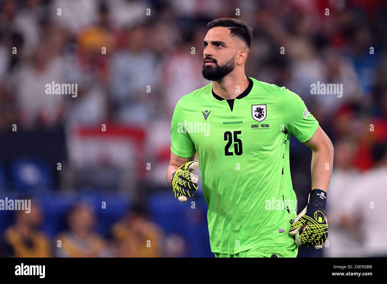 GELSENKIRCHEN - Georgia goalkeeper Giorgi Mamardashvili during the UEFA ...