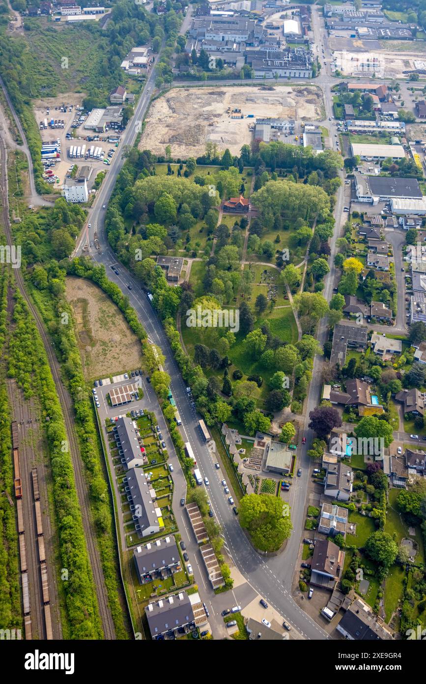 Aerial view, residential park Altes Beiengelände Horsthauser Straße ...