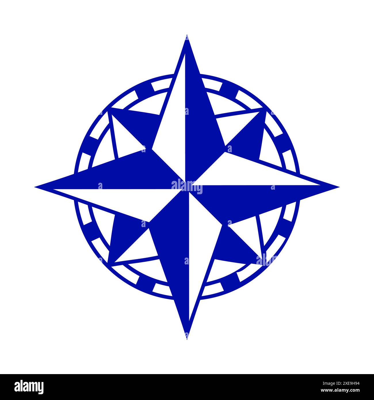 Vintage wind rose symbol, simple style flat silhouette icon Stock ...