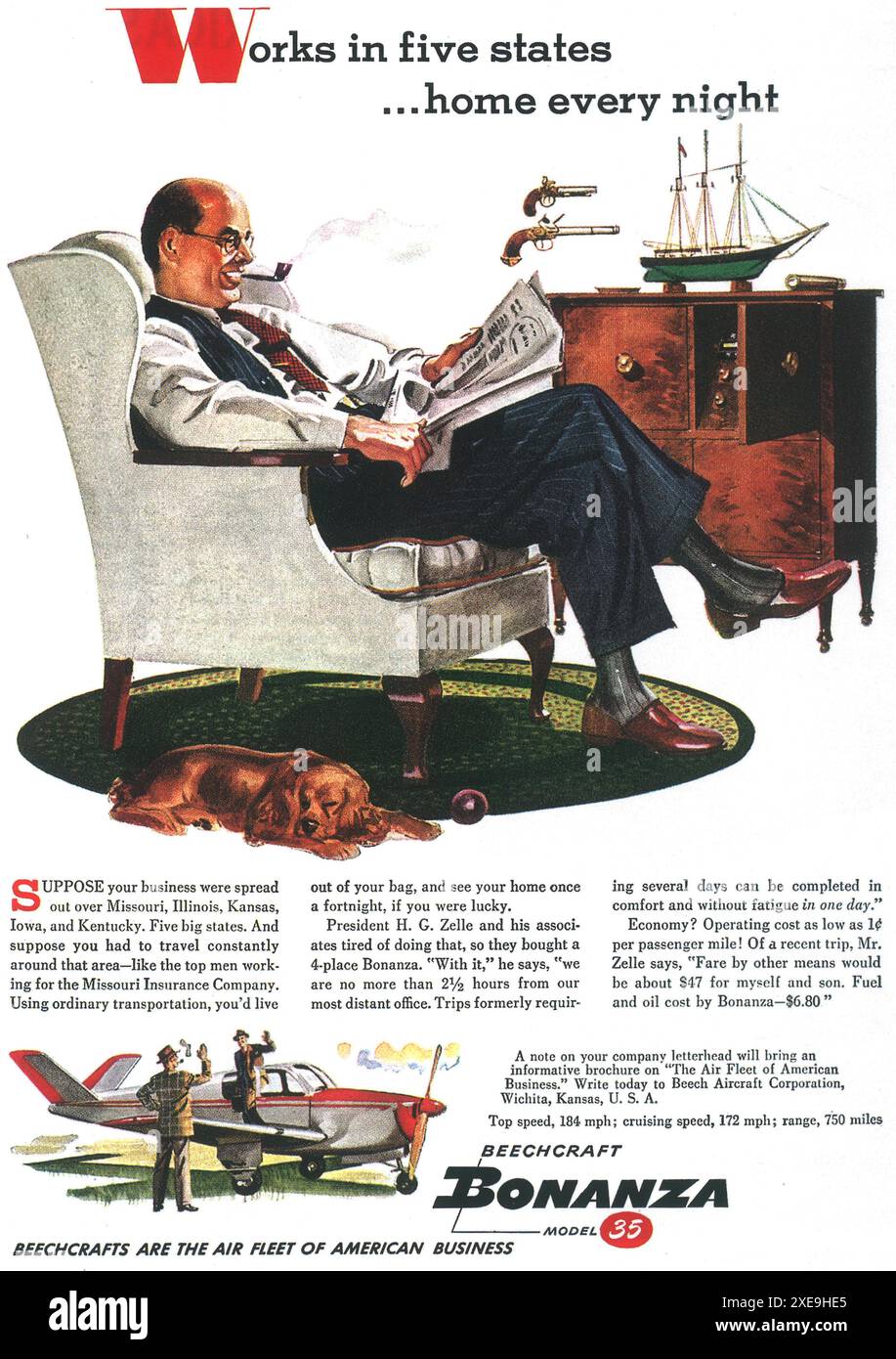 Beechcraft bonanza aircraft hi-res stock photography and images - Alamy