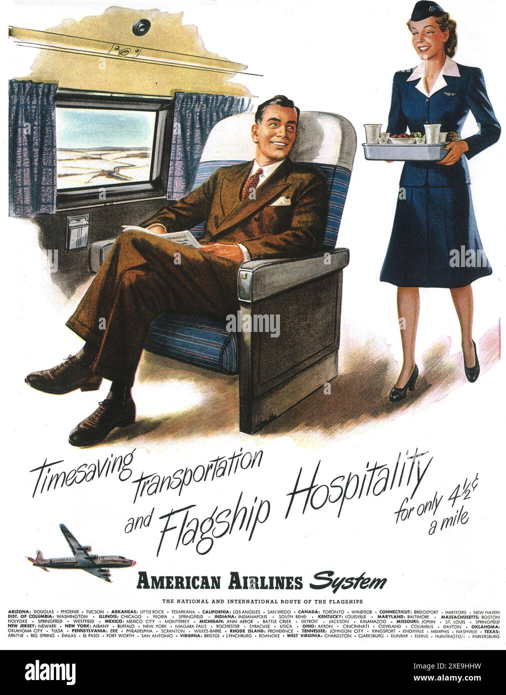 American airlines flight attendant hi-res stock photography and images ...