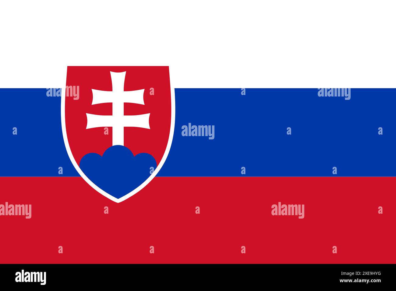 Flag of Slovakia. Slovak flag. National Slovak symbol. Slovak national ...