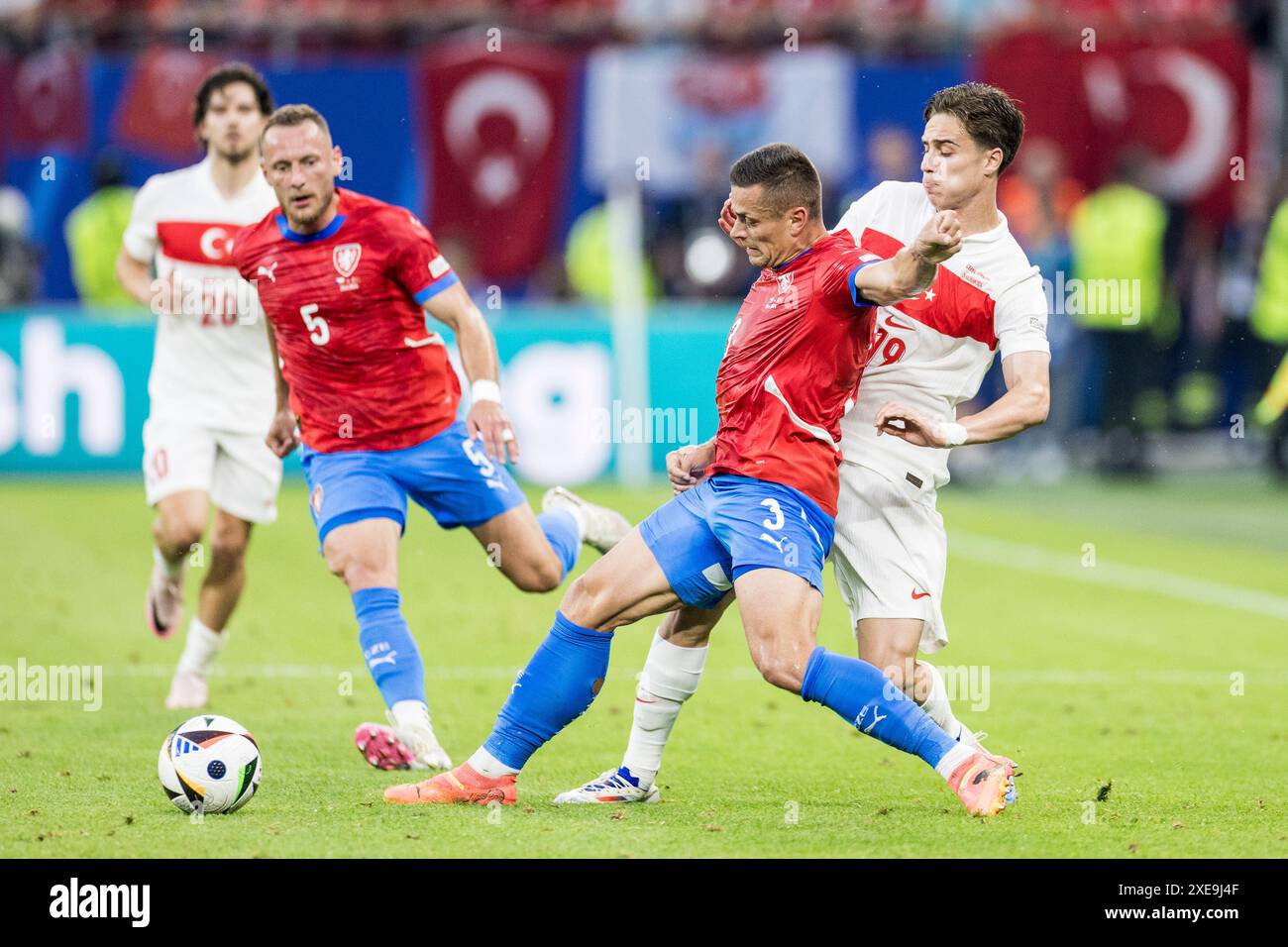 Hamburg, Germany. 26th June, 2024. Kenan Yildiz (19) of Turkey and ...