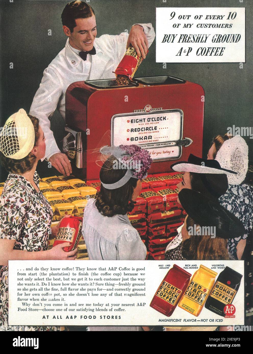 Vintage coffee adverts hi-res stock photography and images - Alamy