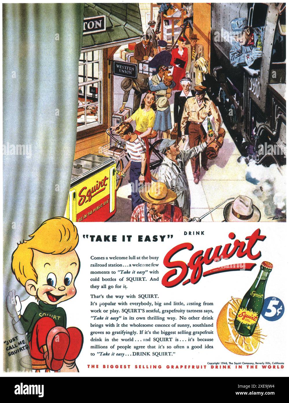 Soft drinks advertising 1940s hi-res stock photography and images - Alamy
