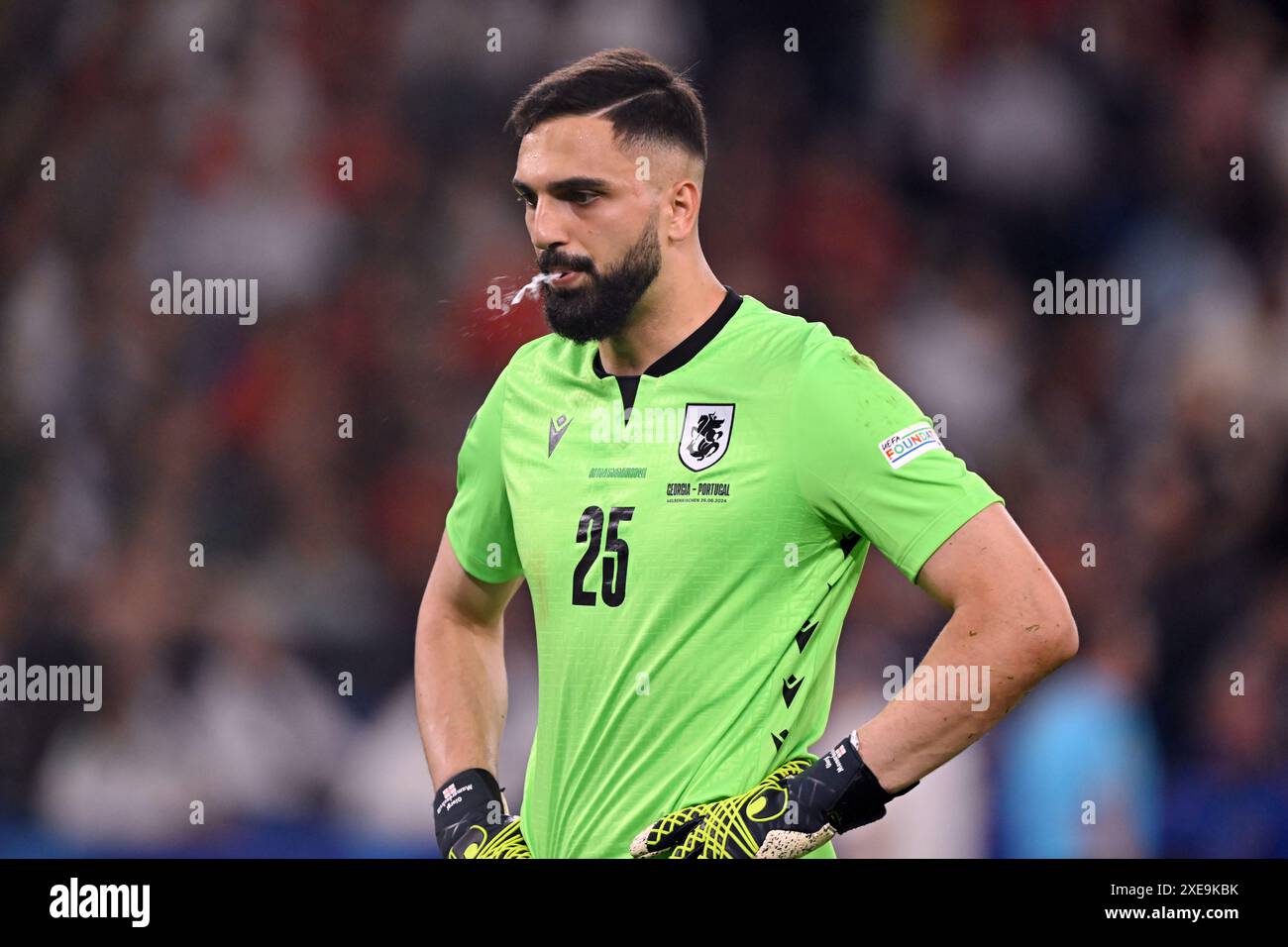 GELSENKIRCHEN - Georgia goalkeeper Giorgi Mamardashvili during the UEFA ...