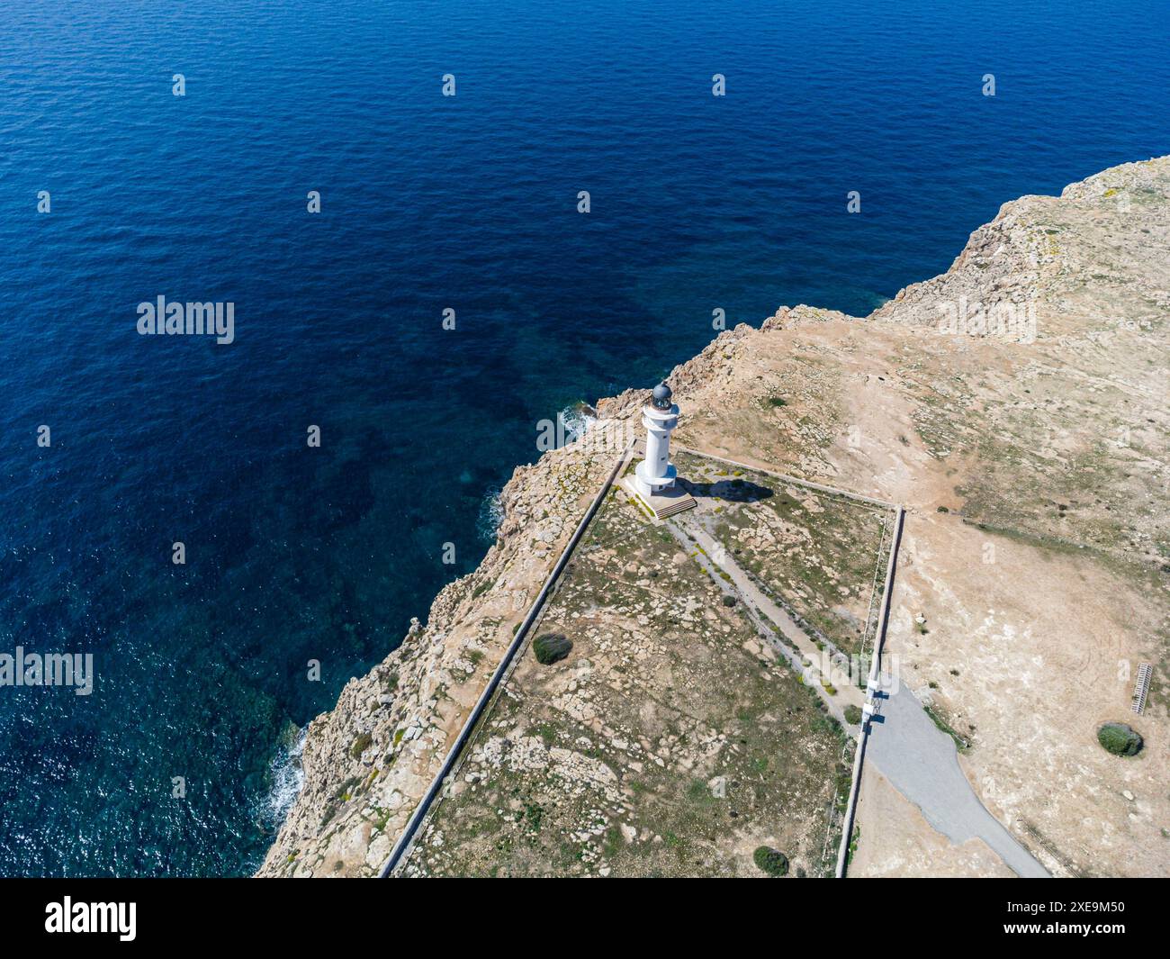 Cap Barbaria lighthouse Stock Photo - Alamy