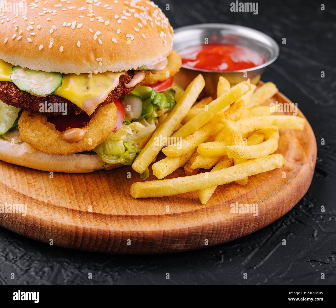 Burger and fries isolated hi-res stock photography and images - Alamy