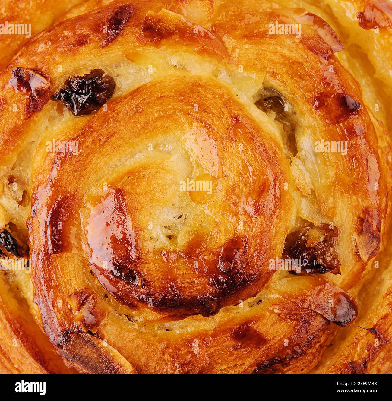 Homemade puff pastry bun with almond flakes Stock Photo - Alamy