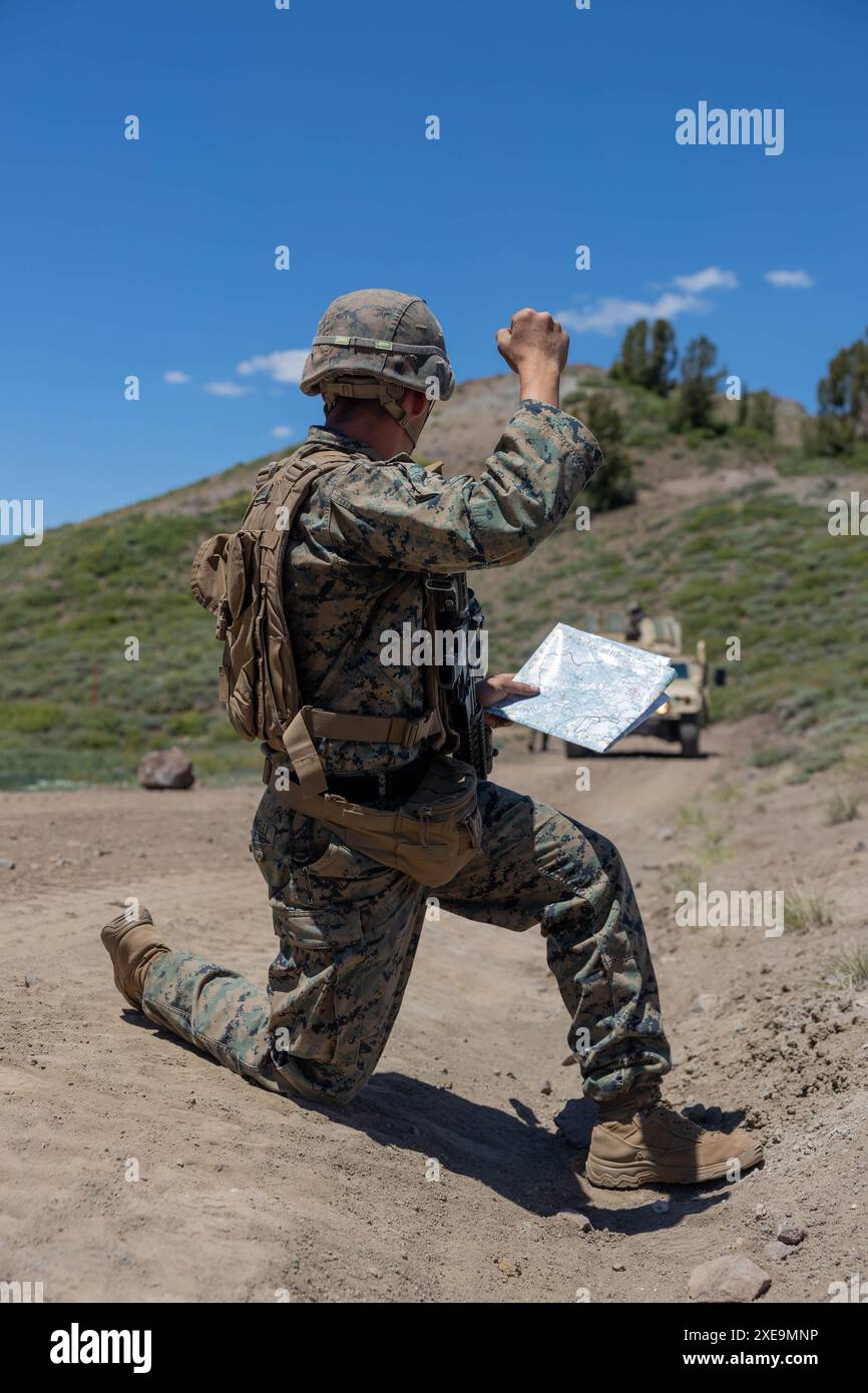 A U.S. Marine with 1st Battalion, 25th Marine Regiment, 4th Marine ...