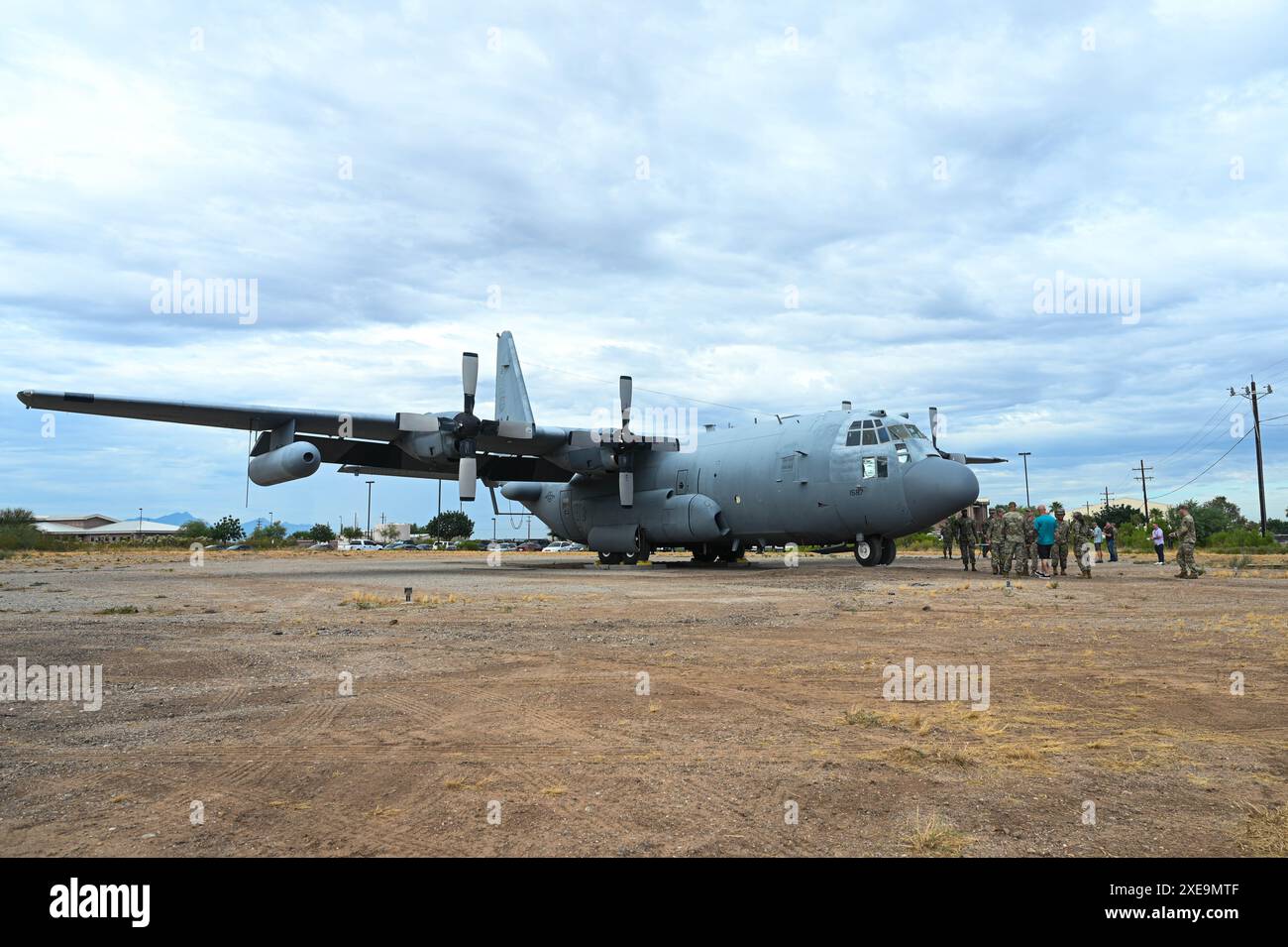 Members from the 55th Electronic Combat Group arrive at the official ...