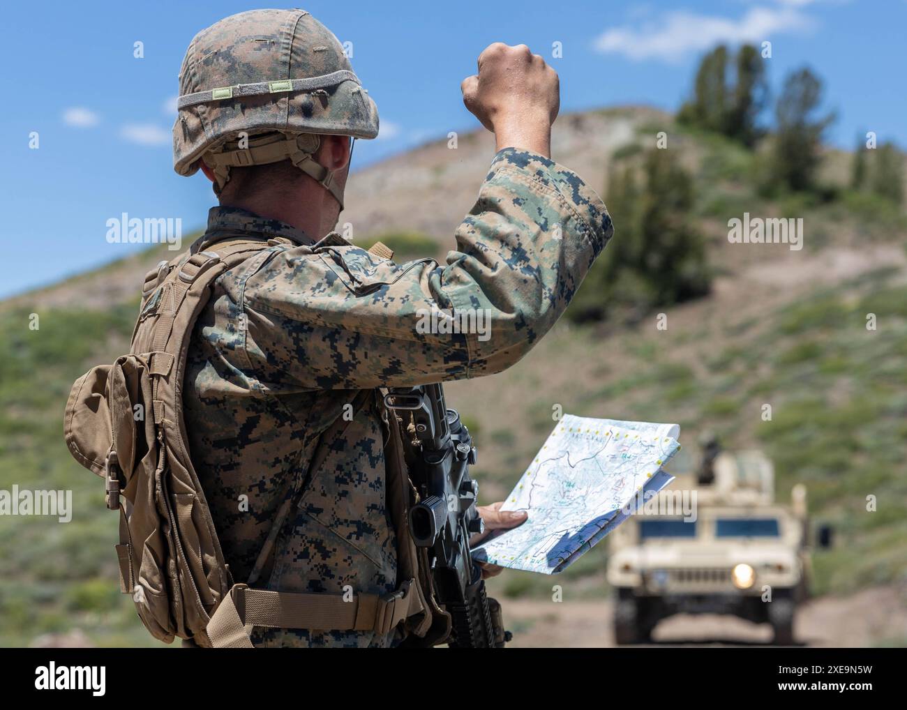 A U.S. Marine with 1st Battalion, 25th Marine Regiment, 4th Marine ...